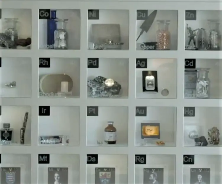 Bill Gates Office Has A Giant Wall-mounted Periodic Table With Samples ...